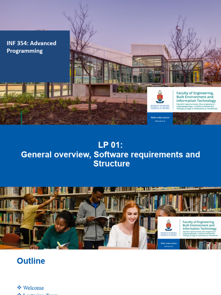 2024 - INF 354 LP 01 General Overview, Software Requirements and Structure | Download Free PDF ...