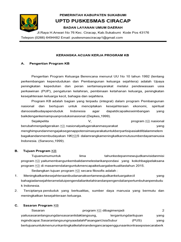 KAK KB Belum Edit | PDF