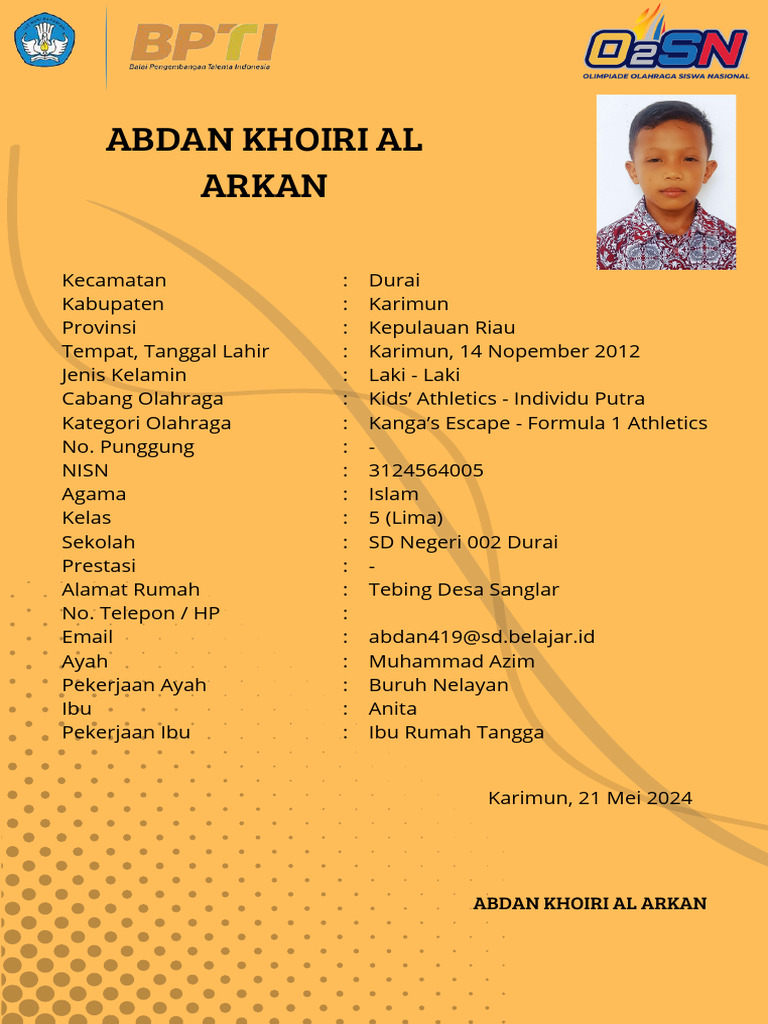 Biodata O2sn | PDF