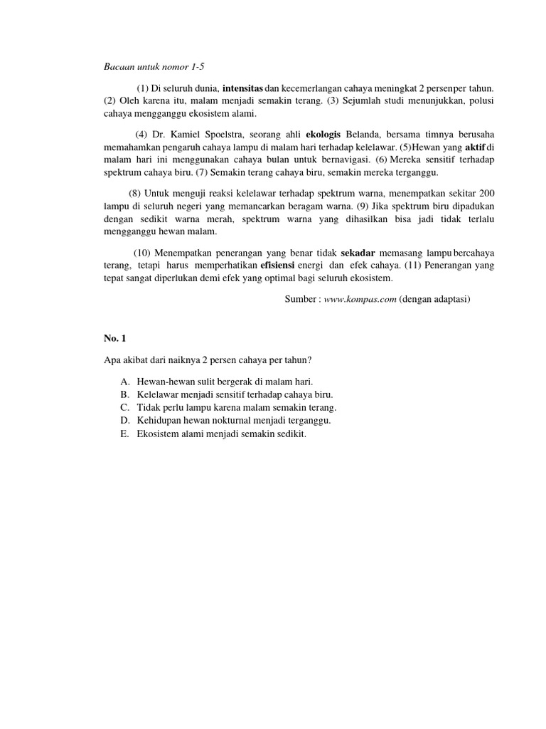 Literasi Bahasa Indonesia SNBT | PDF | Ilmu Sosial