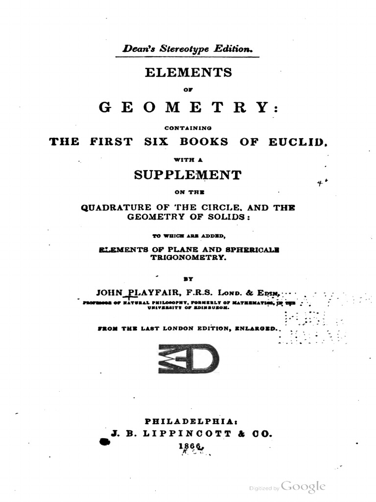 Elements of Geometry - Containing The First Six Books of - John ...