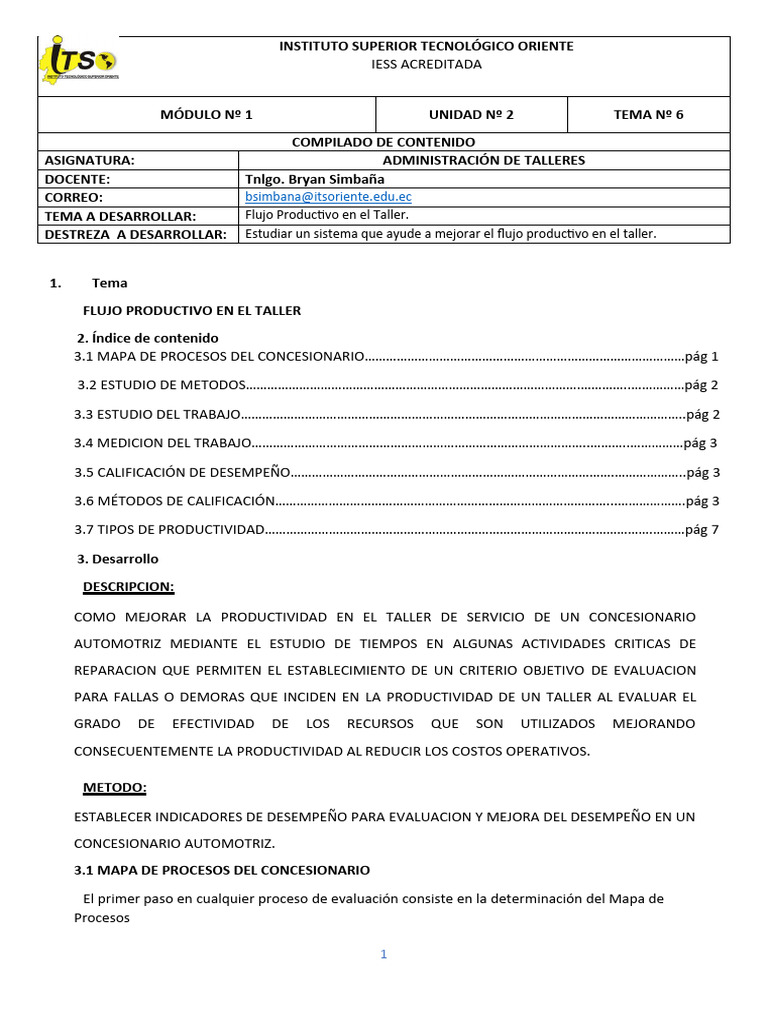 Compilado Admin Talleres Tema 6. | PDF | Calidad (comercial) | Economias