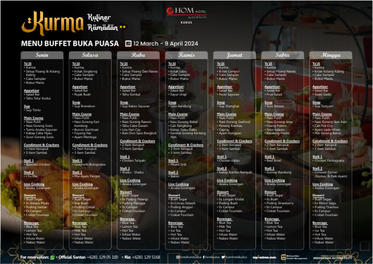 Menu Ramadan Iftar 2024 - Compressed | PDF | Asian Cuisine | Cooking