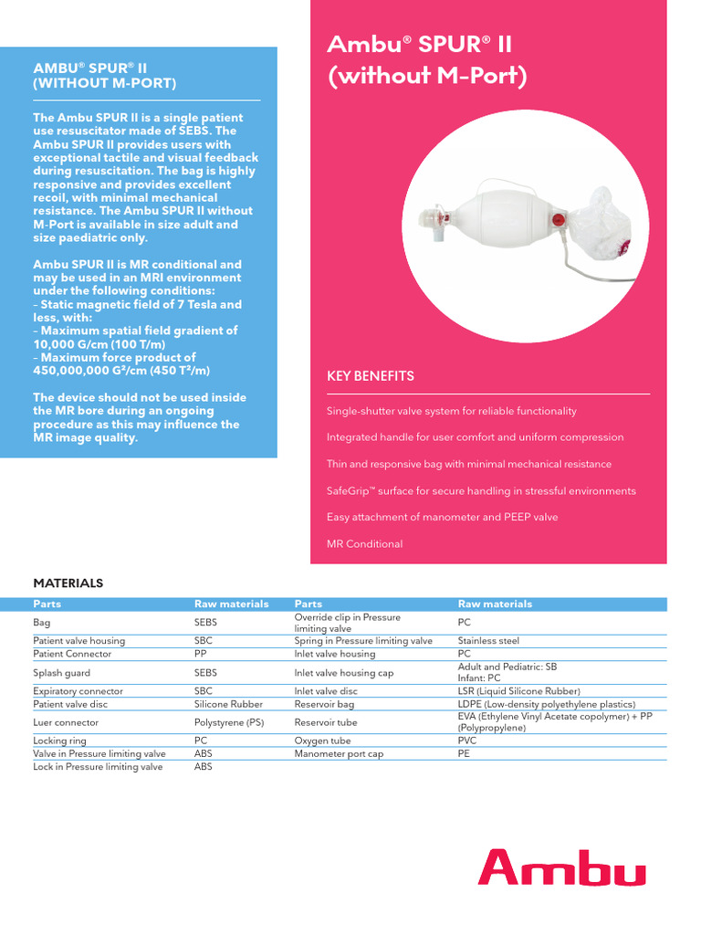 LBL 006983 Datasheet For SPUR II Without Mediport - EN - V05 - 202401 ...