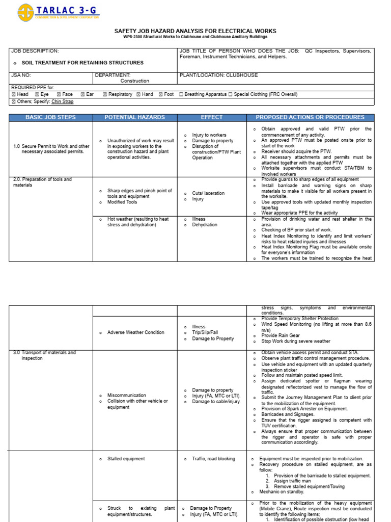 Jha-Soil Treatment For Retaining Structure | Download Free PDF | Personal Protective Equipment ...
