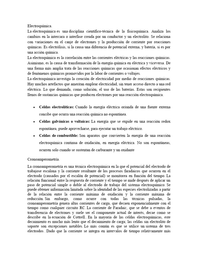 Celda | PDF | Electroquímica | Electrodo