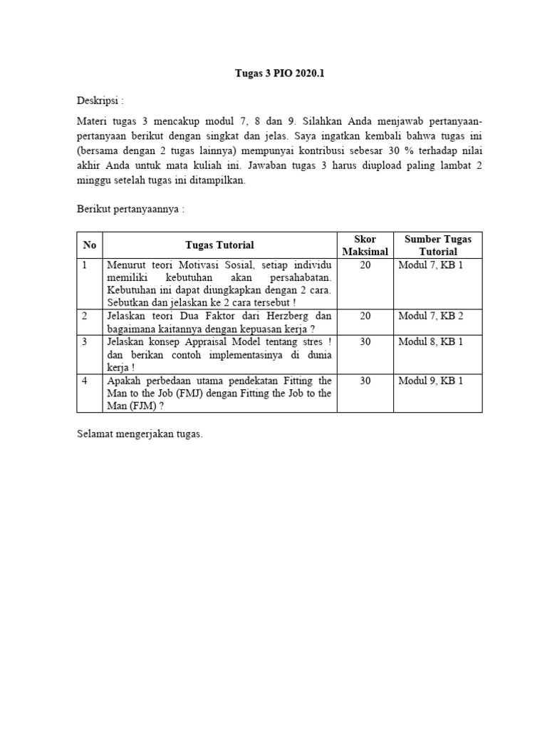 Tugas 3 PIO 2020.1 | PDF