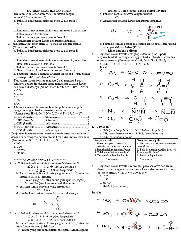 Latihan Soal Ikatan Kimia | PDF