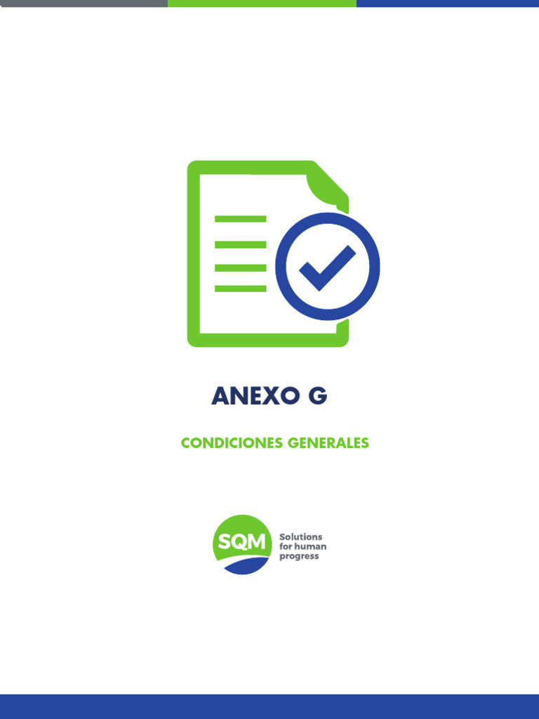 Anexo G - Condiciones Generales | PDF | Derecho laboral | Outsourcing