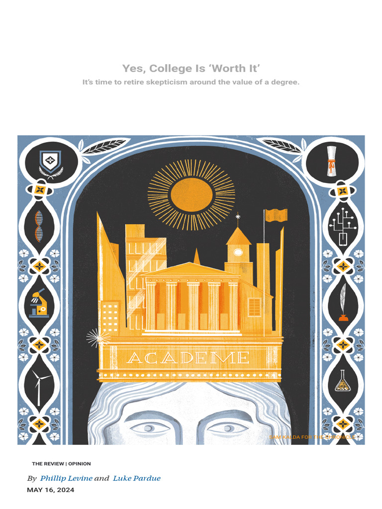 Yes, College Is ‘Worth It’ | PDF | Wealth | Insurance