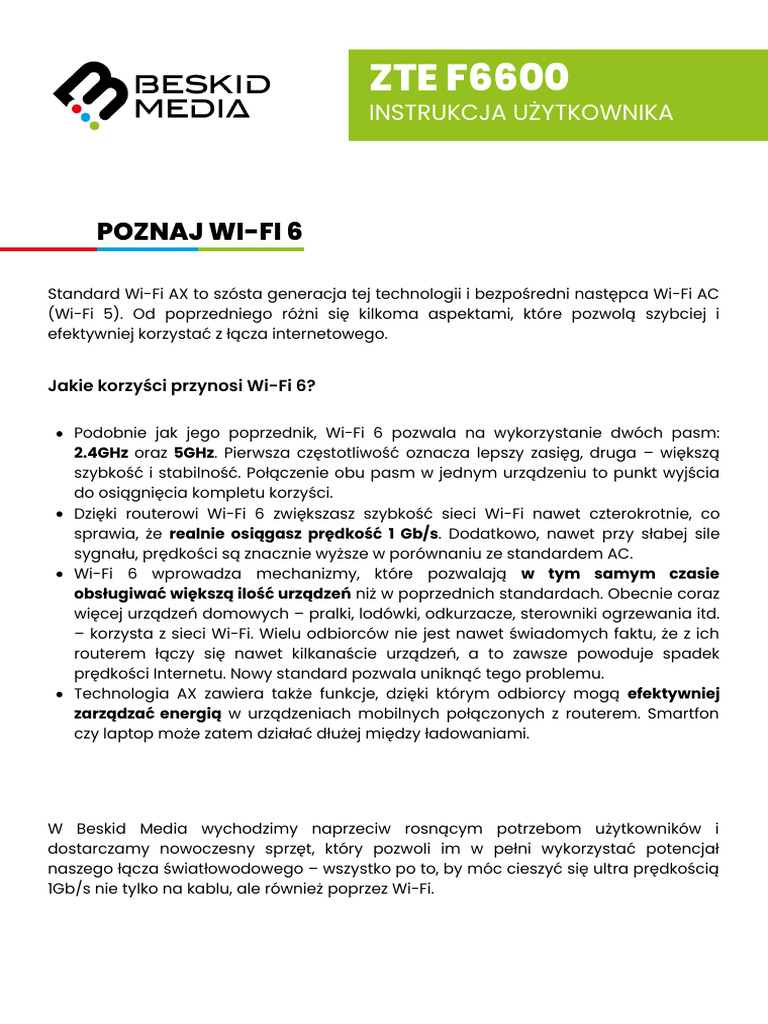 Instrukcja f6600 | PDF