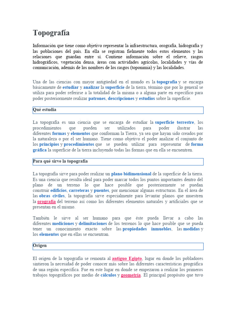 Topografía | Descargar gratis PDF | Topografía | Geodesia