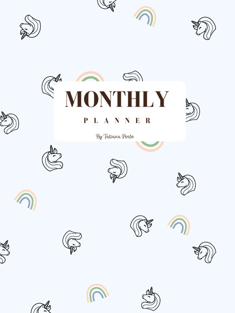 Monthly Planner with Reviews and Goals | PDF