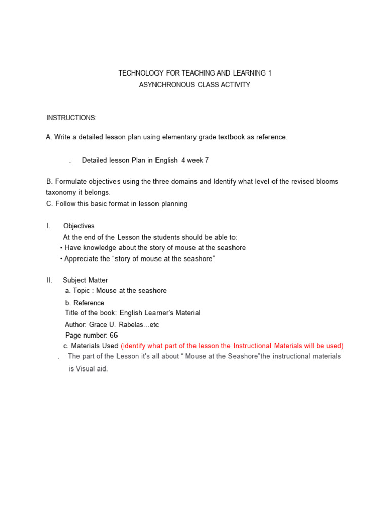 TECHNOLOGY FOR-WPS Office | PDF | Lesson Plan | Behavior Modification