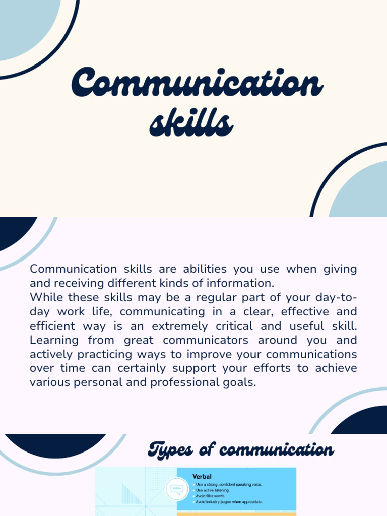 Communication Skills | PDF | Communication | Nonverbal Communication