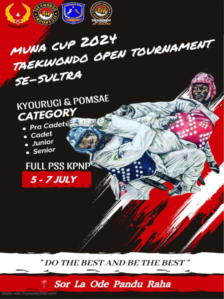 Proposal Muna Cup 2024 Taekwondo Open Tournament | PDF | Olahraga & Rekreasi