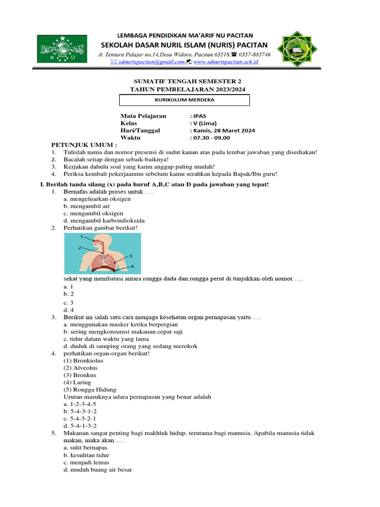 Soal Ipas Kelas 5 Fix | PDF