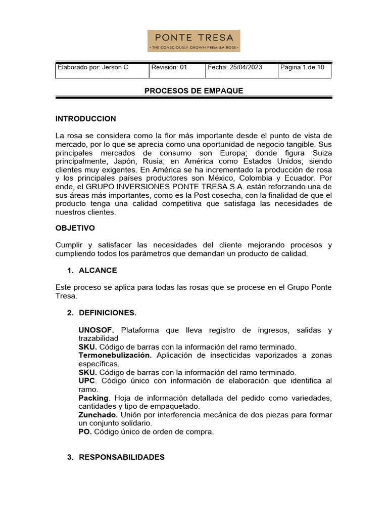 Procesos De Empaque Pdf