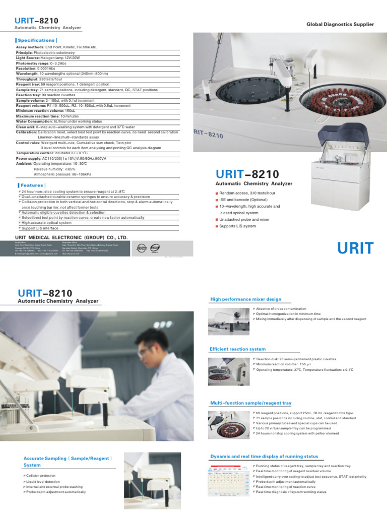 Urit 8210 en | PDF | Chemical Reactions