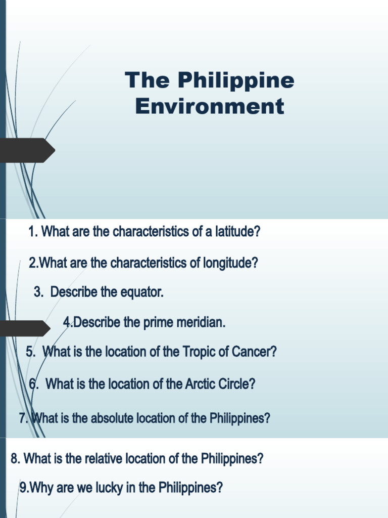 The Philippine Environment (A Review) | PDF | Travel | Science ...