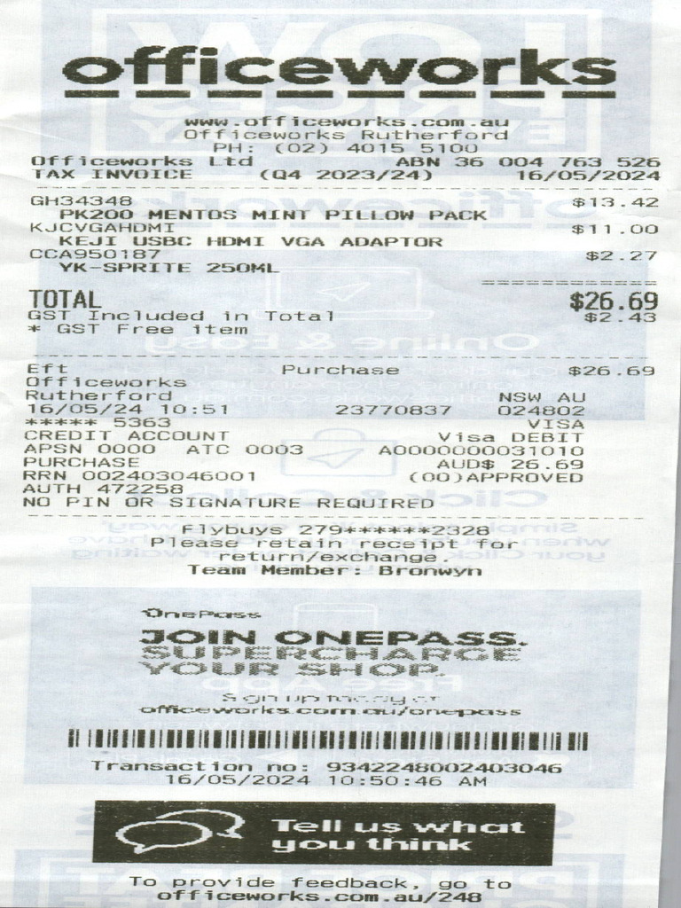 Officeworks 26.69 | PDF