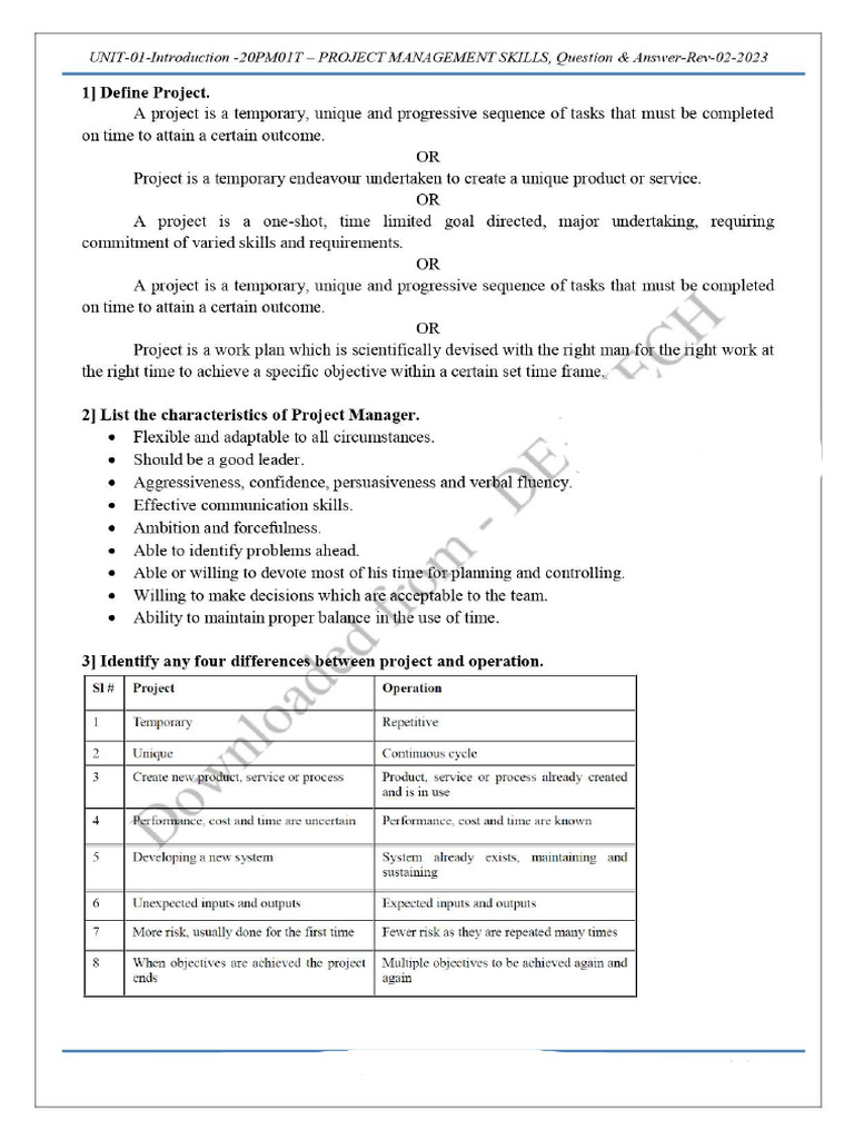 20PM01T - PMS Qa Unit 01 Rev 02 2023 | PDF