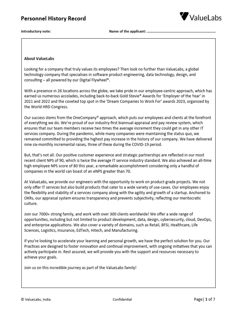 Personnel History Record-Lateral V.3 | PDF | Background Check | Business