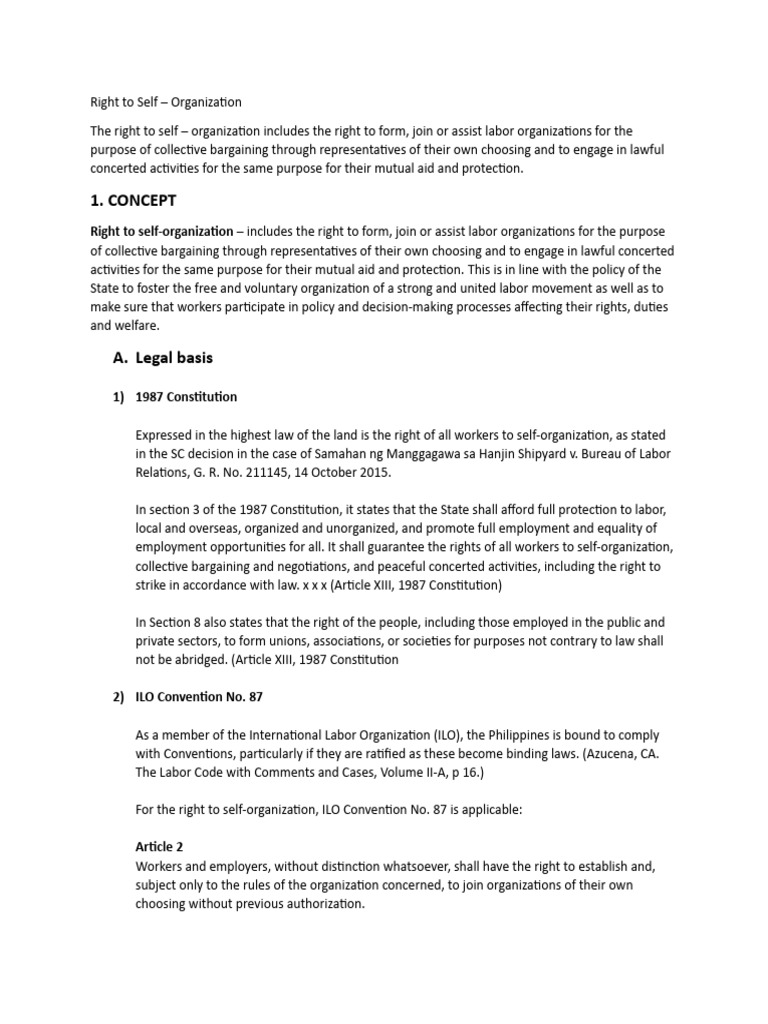 Right to self | PDF | Employment | Collective Bargaining