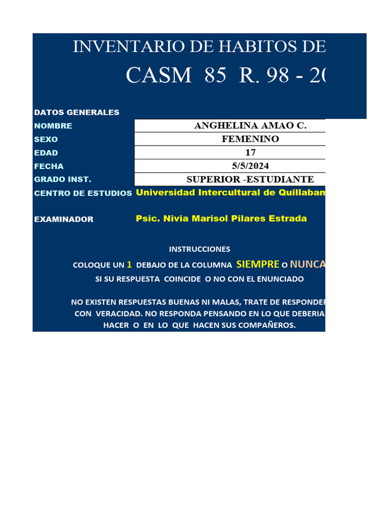 Inventario Habitos de Estudio Casm 85 (1) (6) (1) | PDF