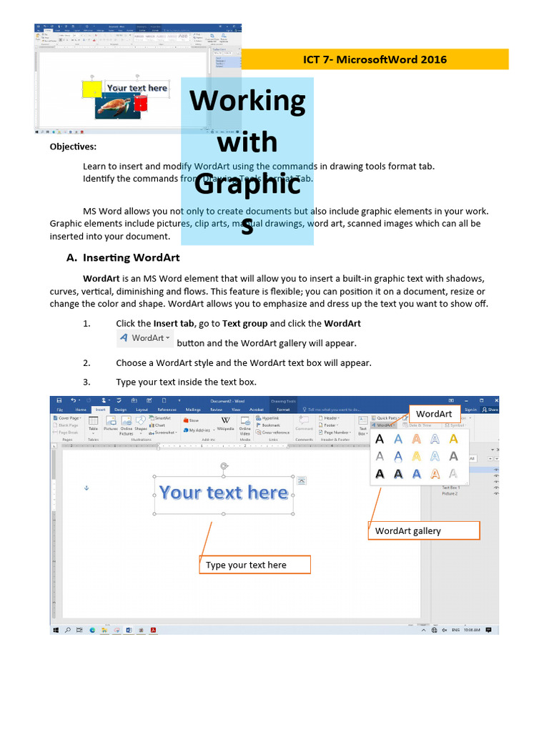 wordart module | PDF | Microsoft Word | Shape