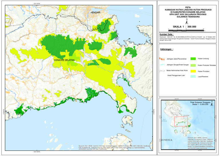 Map of HUTAN KONAWE SELATAN | PDF