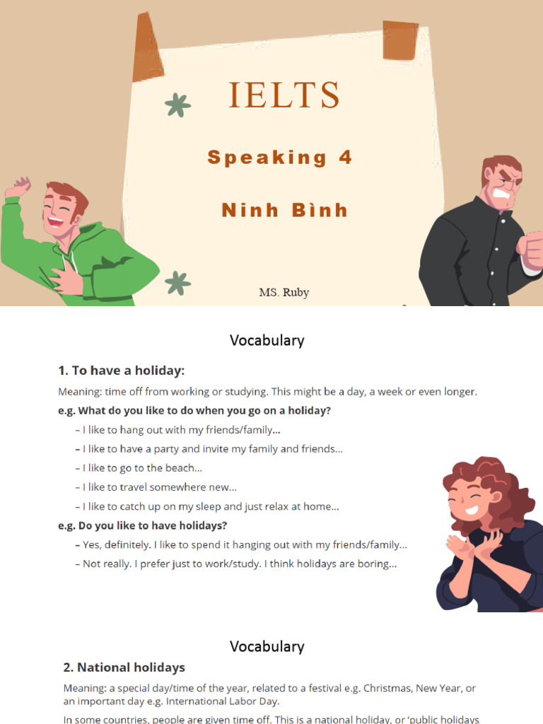 IELTS speaking lesson 4 | PDF | Question | Linguistics