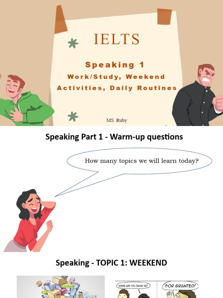 IELTS Speaking Lesson 1 | Download Free PDF | Sleep