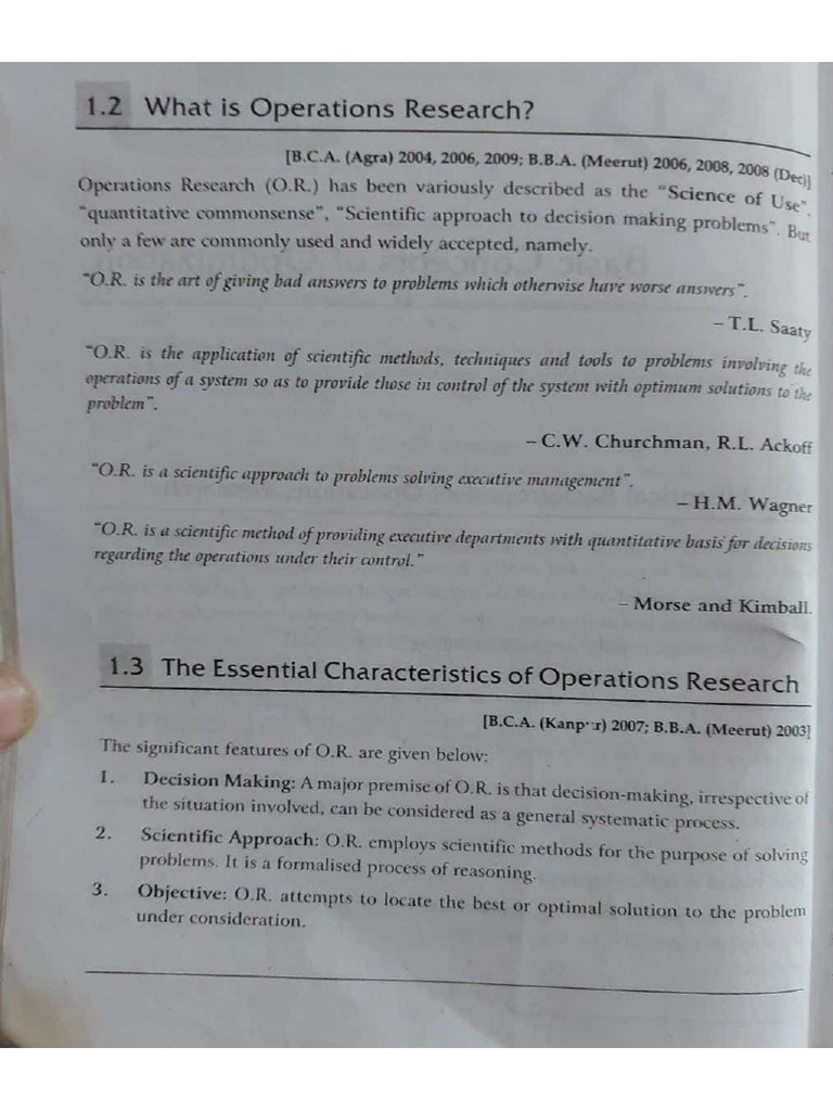 Operation Research | PDF