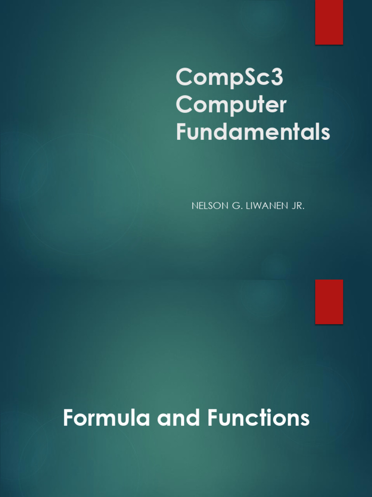 Spreadsheet - Formula | PDF | Microsoft Excel | Applied Mathematics