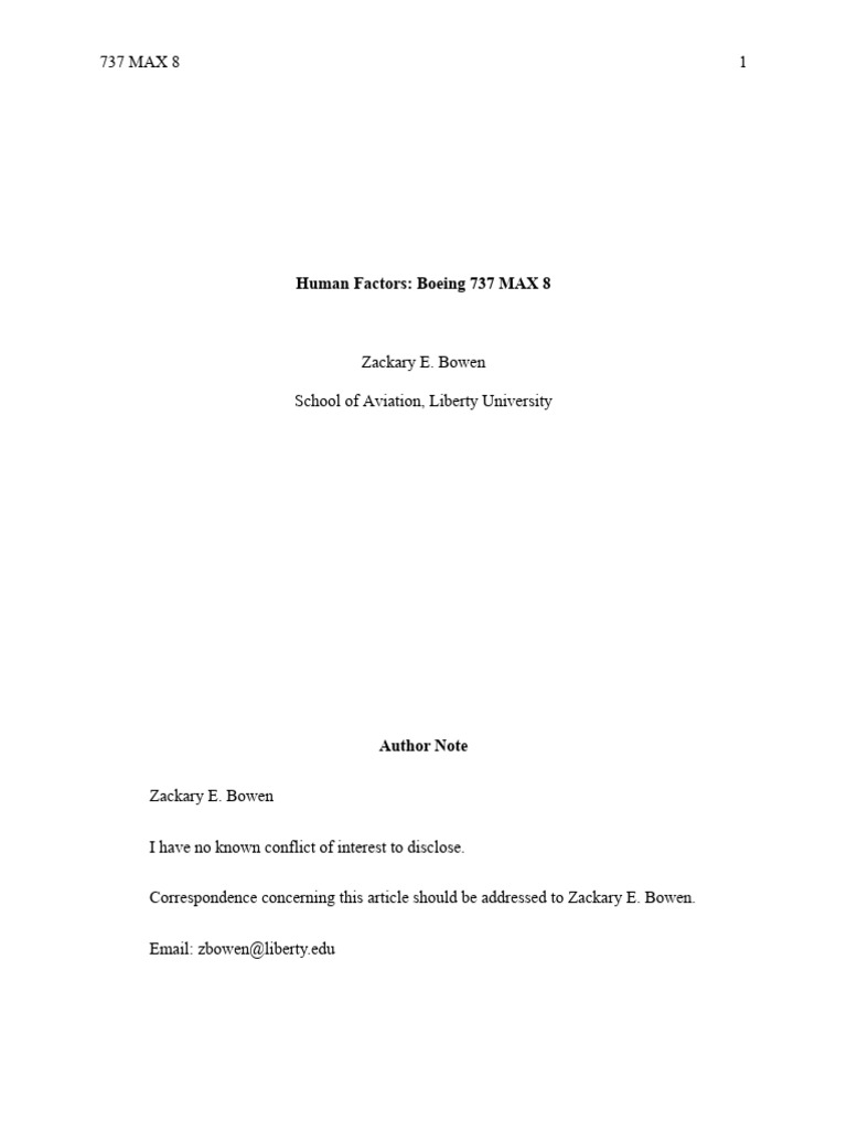 Human Factors Boeing 737 MAX 8 | PDF | Airliner | Transport