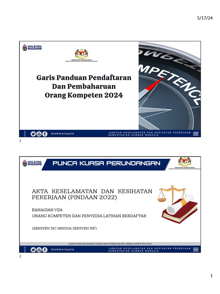 Garis Panduan Pendaftaran Dan Pembaharuan Orang Kompeten | PDF