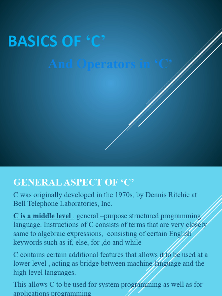 Basics of C1 | Download Free PDF | Computer Program | Programming Basics of C1 | Download Free PDF | Computer Program | Programming