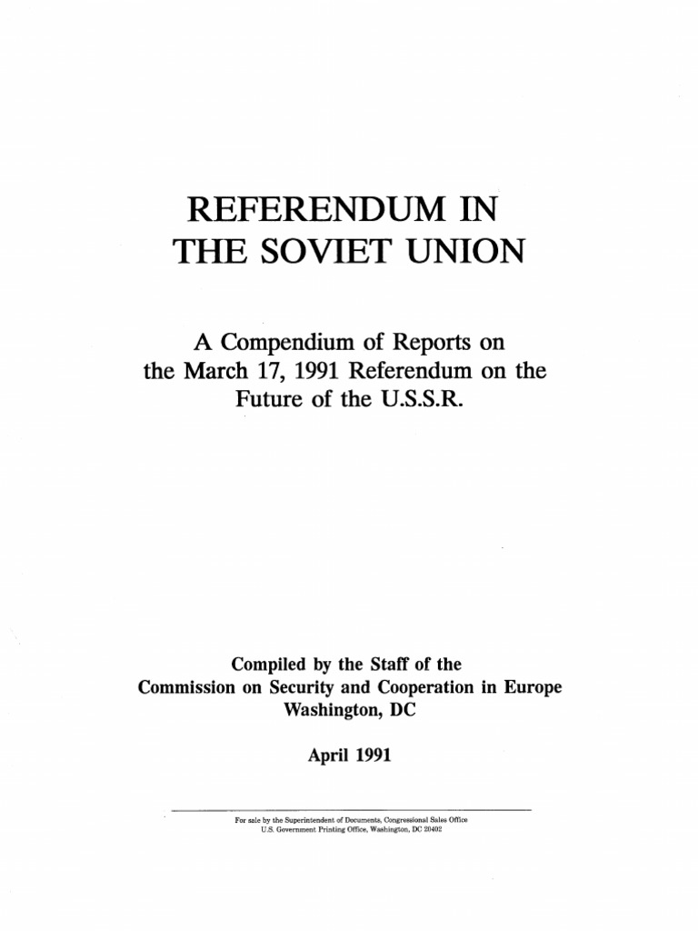 Referendum in The Soviet Union | PDF | Soviet Union | World Politics
