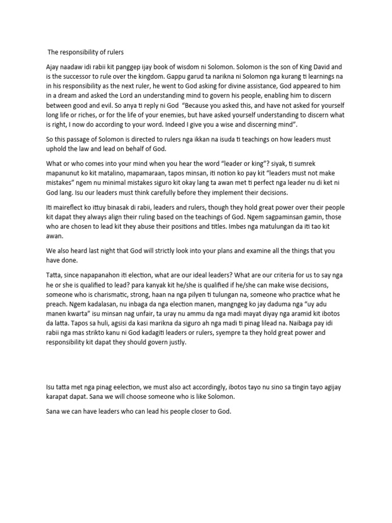 The Responsibility of Rulers | PDF | Religious Belief And Doctrine