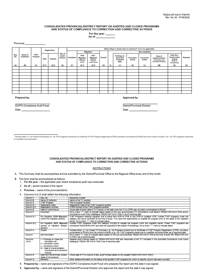 Tesda Op Ias 01 f06 Po Updated | PDF Tesda Op Ias 01 f06 Po Updated | PDF