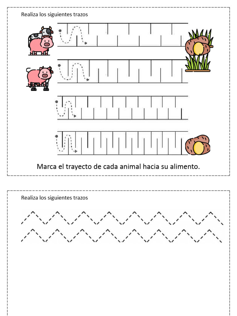 Trazos de Grafomotricidad para Niños | PDF