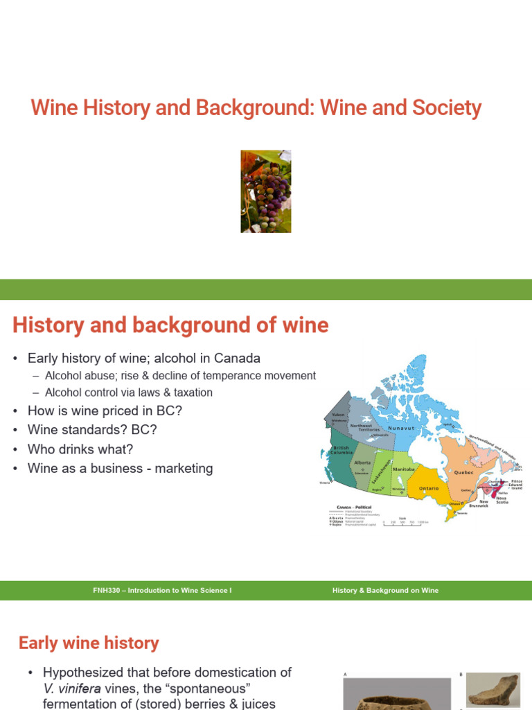 FNH330 - 03 - Wine History - and - Background | PDF | Wine | Alcoholic ...