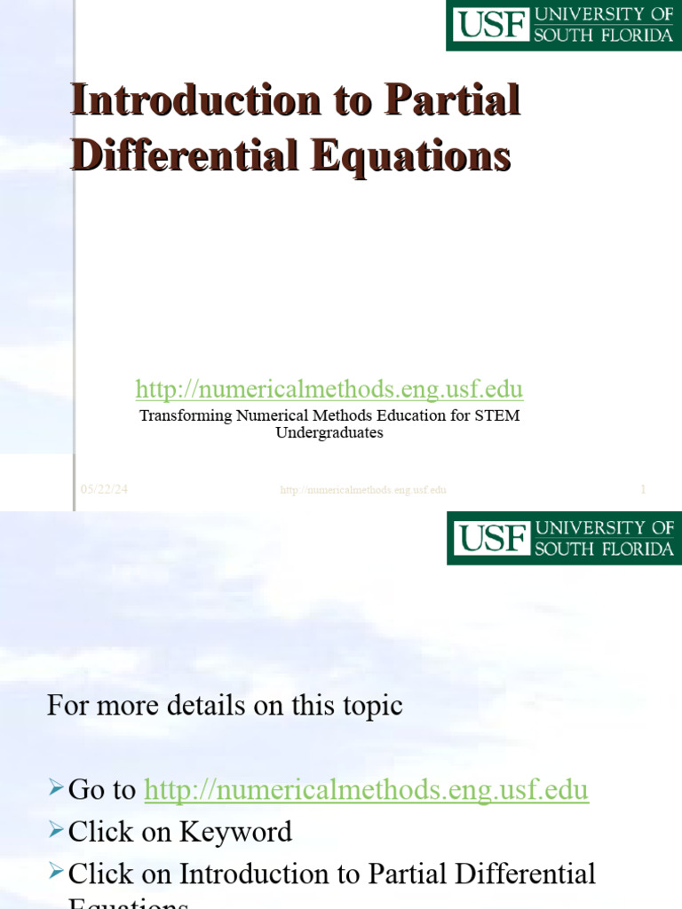 Mws Gen Pde Ppt Background Pdf Partial Differential Equation Differential Equations