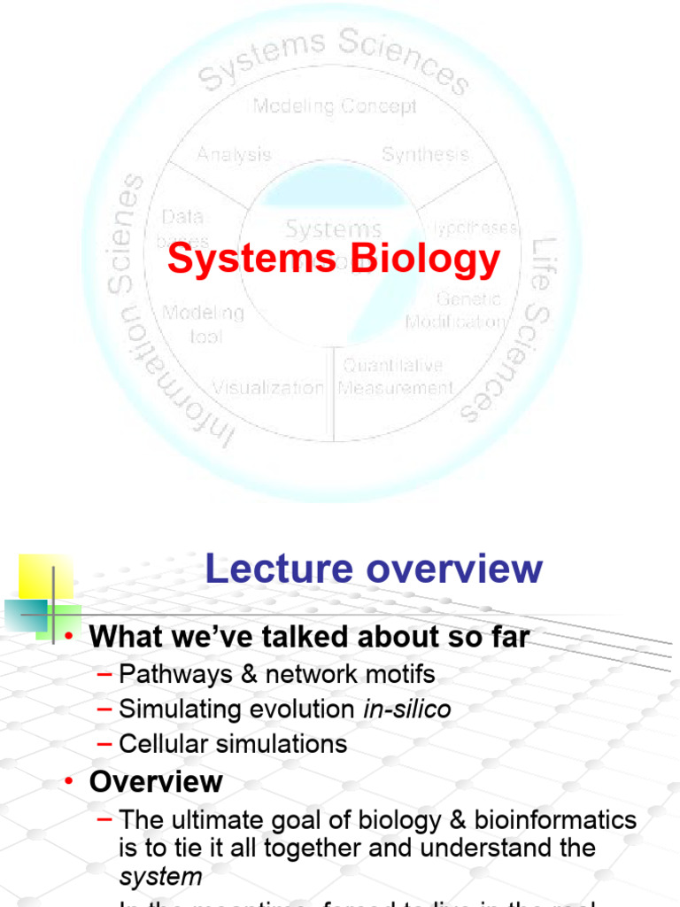 Intro Systems Biology | PDF | Systems Biology | Mathematical Analysis