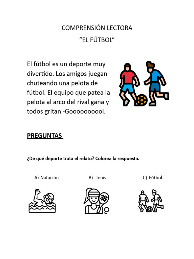 DEPORTES El Fútbol | PDF