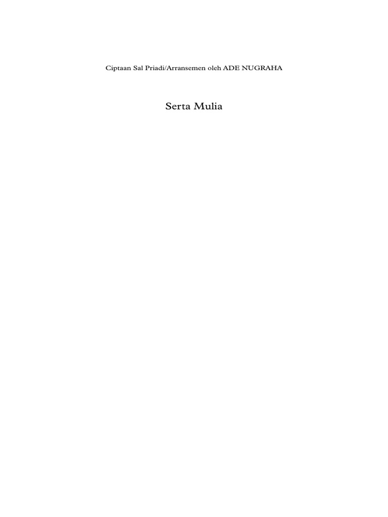Serta Mulia (Violin) | PDF
