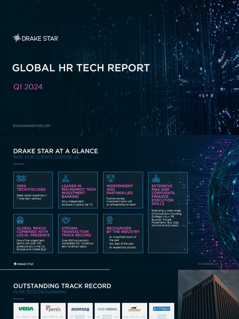 Global HR Tech Report Q1-2024 - Drake Star | PDF | Mergers And ...