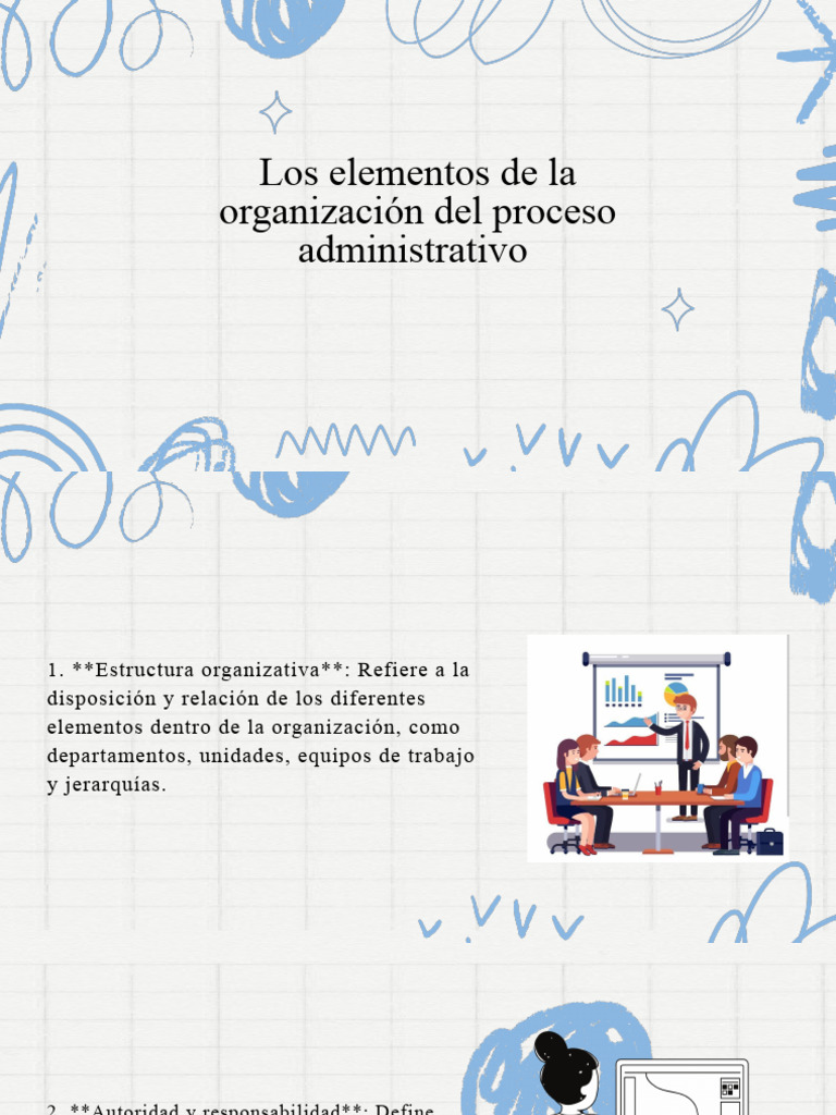 Los Elementos de La Organización Del Proceso Administrativo | PDF