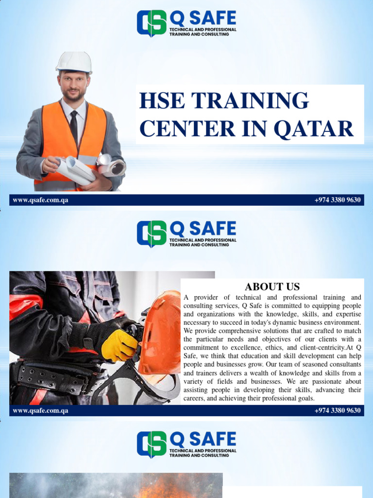 Hse Training Center in Qatar | PDF | Consultant | Safety